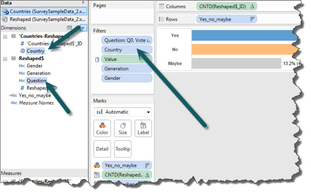 Using Tableau To Visualize Survey Data — Part 3 Dealing With Multiple Memberships For